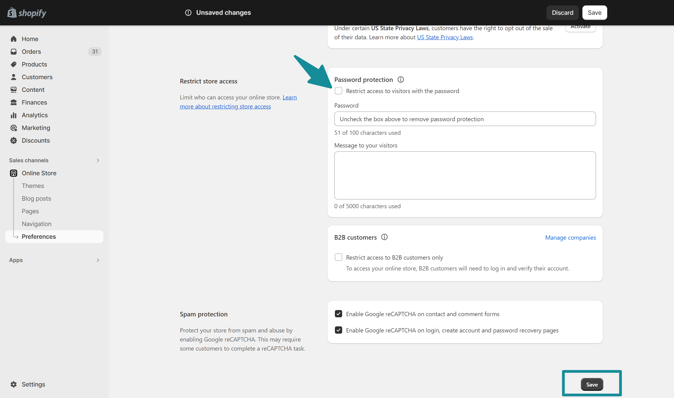 Shopify Help | How to Put a Password on Your Shopify Store